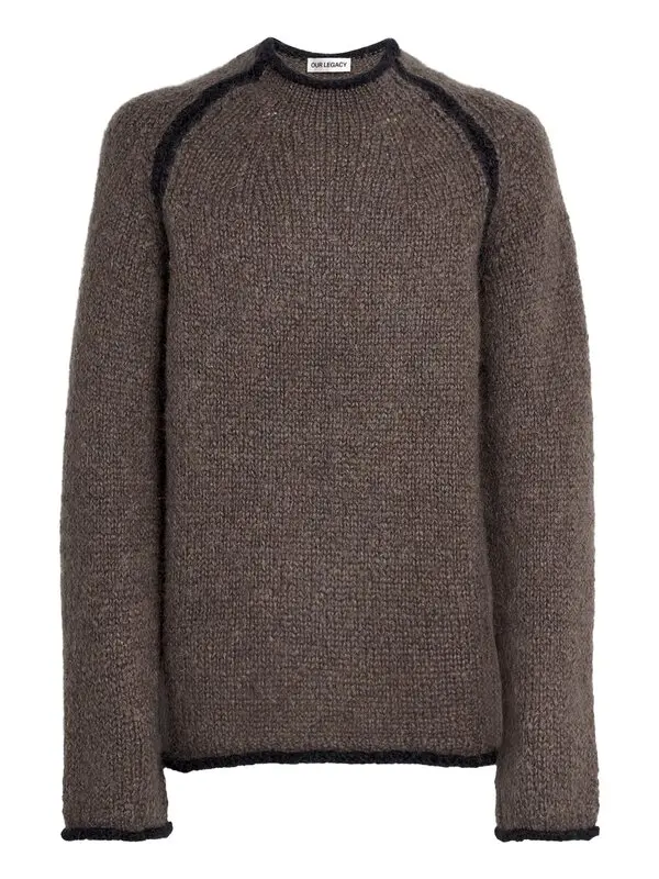 Our Legacy Mohair-wool Rider Roundneck Sweater - Brown