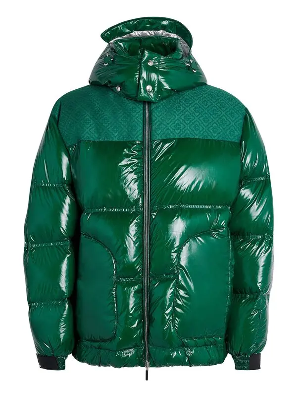 Casablanca Down Monogram Puffer Jacket - Green