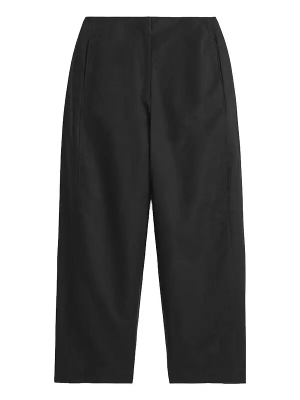 Cos Pima Cotton Barrel-leg Pants - Black