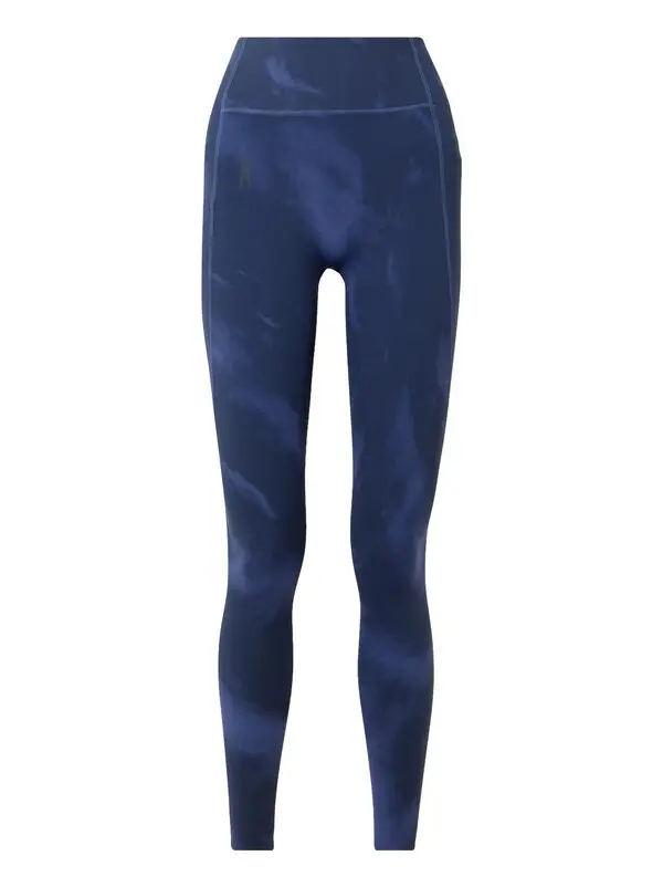 On Studio Printed Stretch Leggings - Blue