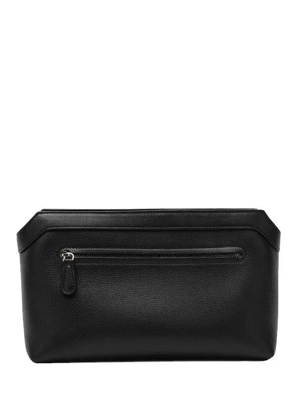 THE ROW Leather Clutch Bag - Black