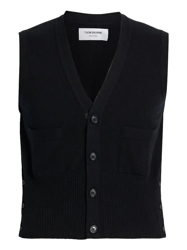 Thom Browne Cashmere Vest - Black