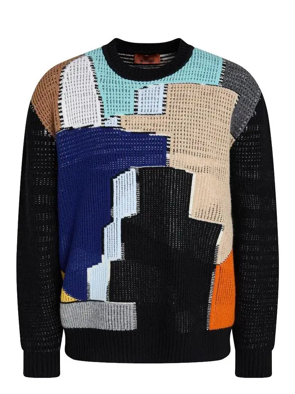 Missoni Colorblock Ribbed Wool Sweater - Multicolor