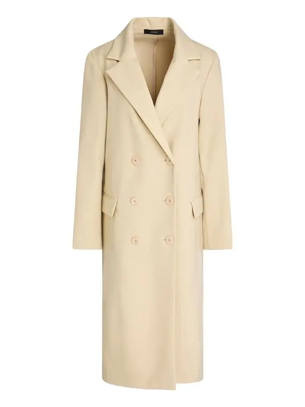 JOSEPH Chantin Double-breasted Wool-blend Twill Coat - Cream