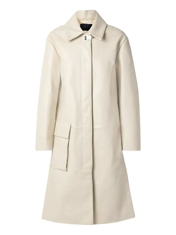 Proenza Schouler Billie Leather Coat - Cream