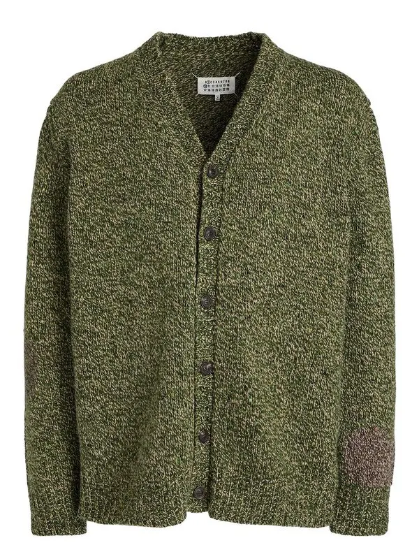 MAISON MARGIELA Marled Wool And Alpaca-blend Cardigan - Leaf Green
