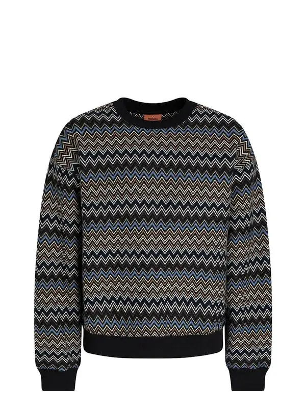 Missoni Cotton-fleece Sweatshirt - Black