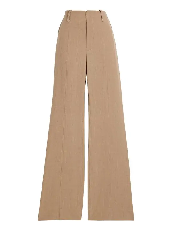 Proenza Schouler Barbara Wool-blend Twill Flared Pants - Sand