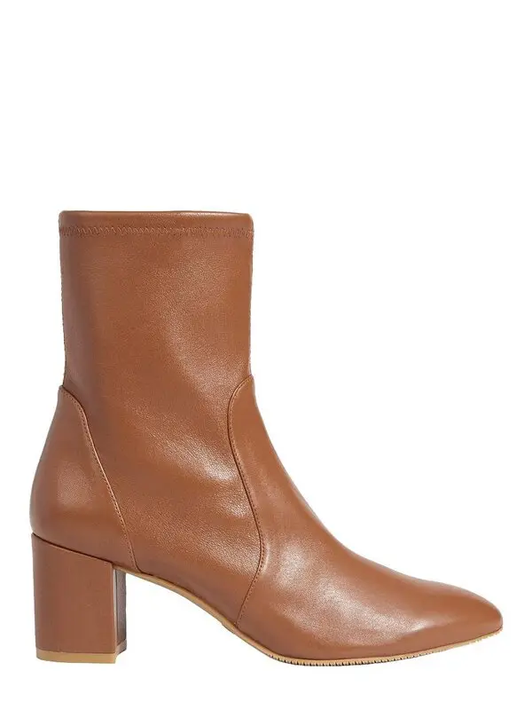 STUART WEITZMAN Yuliana 60 Stretch-leather Sock Boots - Brown