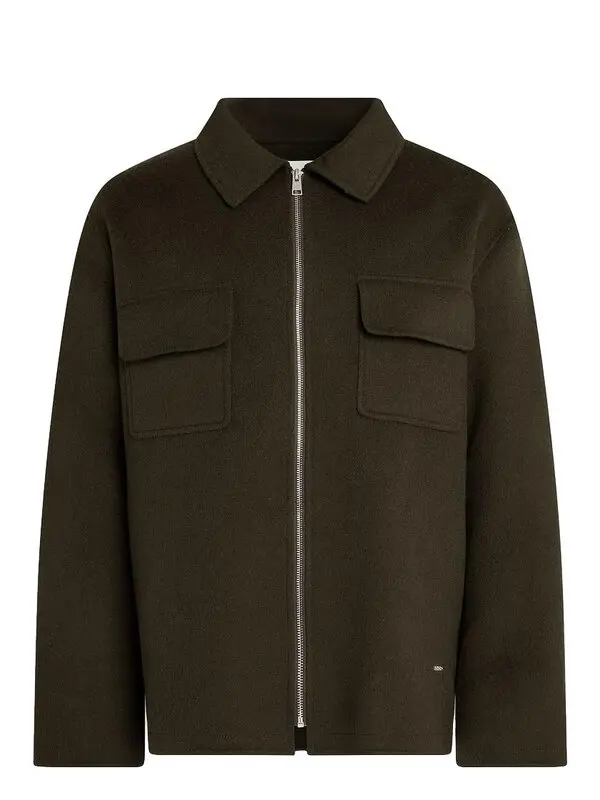 Sandro Wool-blend Felt Jacket - Army Green