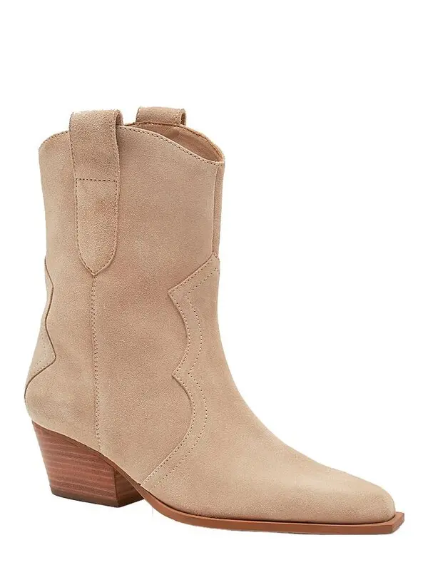 Free People Cat Nap Cowboy Boots - Sunstone Sand Suede