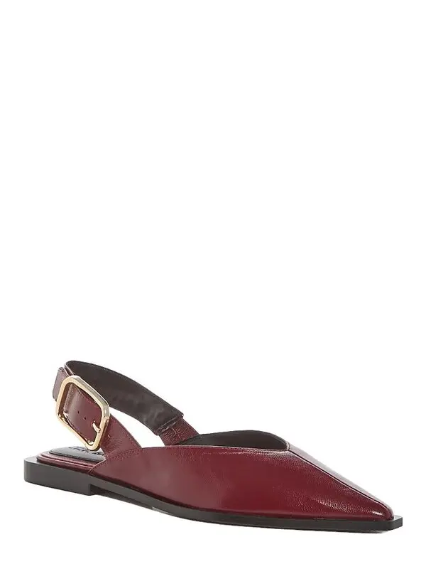 Steve Madden Pointed Flat - Burgundy Leather