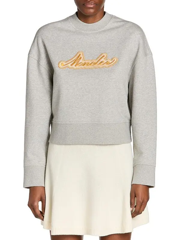 Moncler Logo Sweatshirt - Light Grey