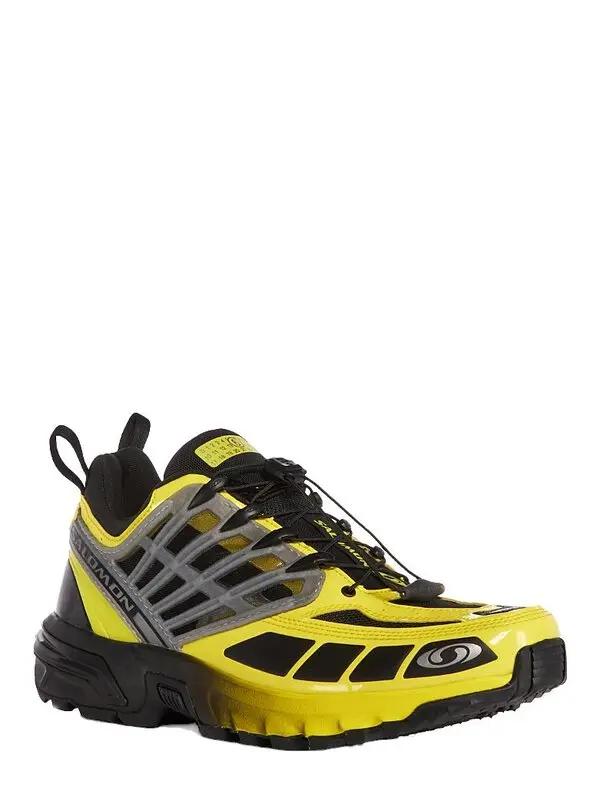 MAISON MARGIELA Lace Up Sneakers - Black/blazing Yellow/ftw Silver
