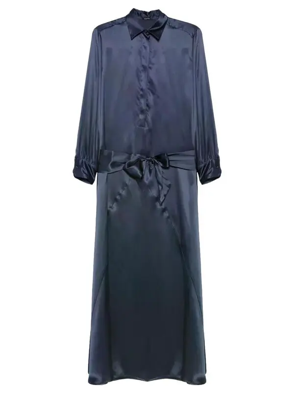 Kiton Paneled Maxi Dress - Blue