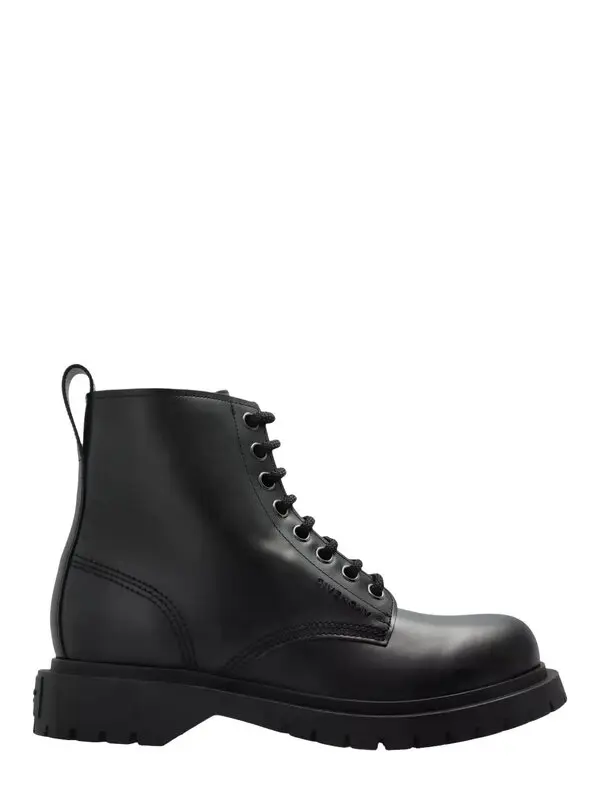 Givenchy Lace-up Leather Boots - Black