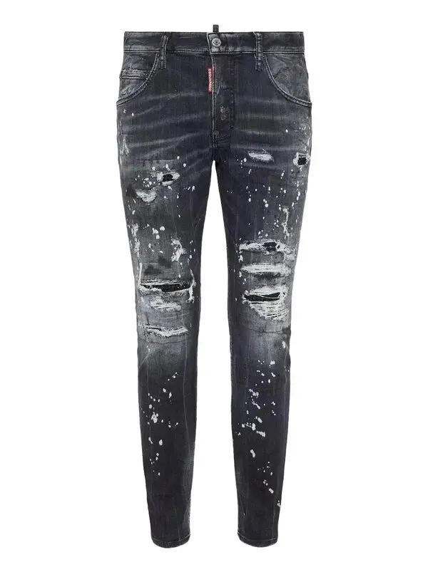 Dsquared2 Diamond Skater Distressed Jeans - Blue