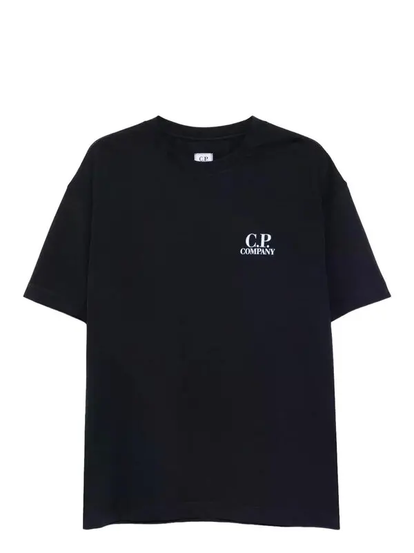 C.P. COMPANY Logo-print Cotton T-shirt - Blue