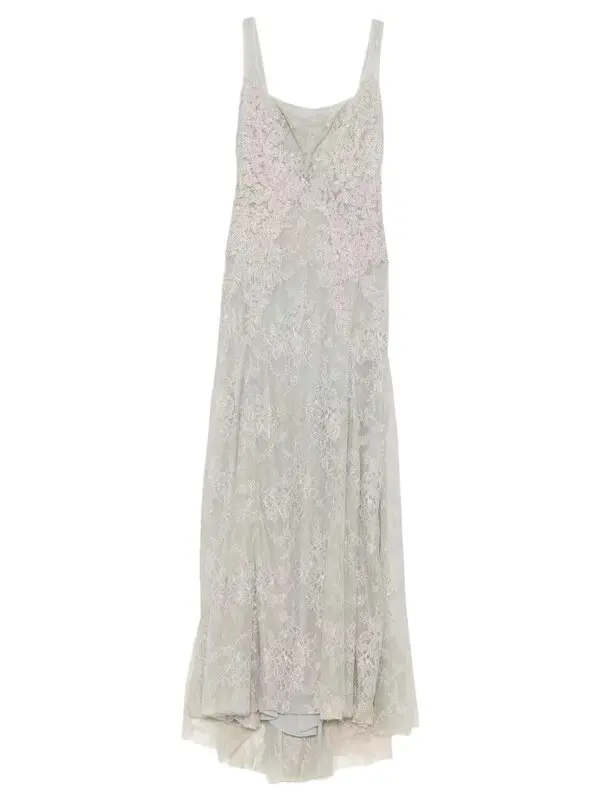 Costarellos Lace-embellished Maxi Dress - Grey