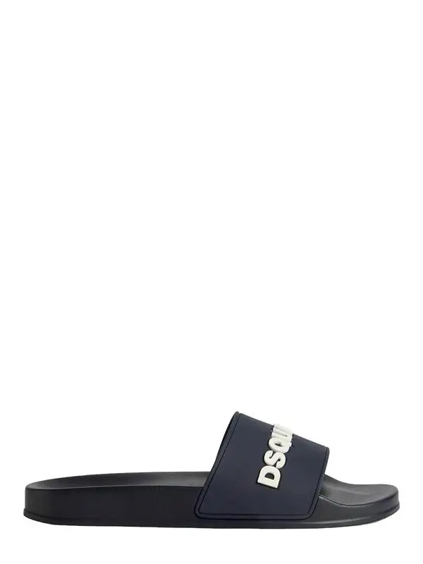 Dsquared2 Logo-embossed Slides - Blue