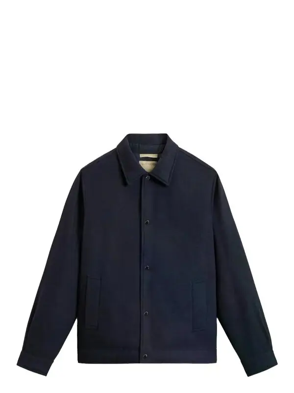 Woolrich Wool Buttoned Shirt Jacket - Blue