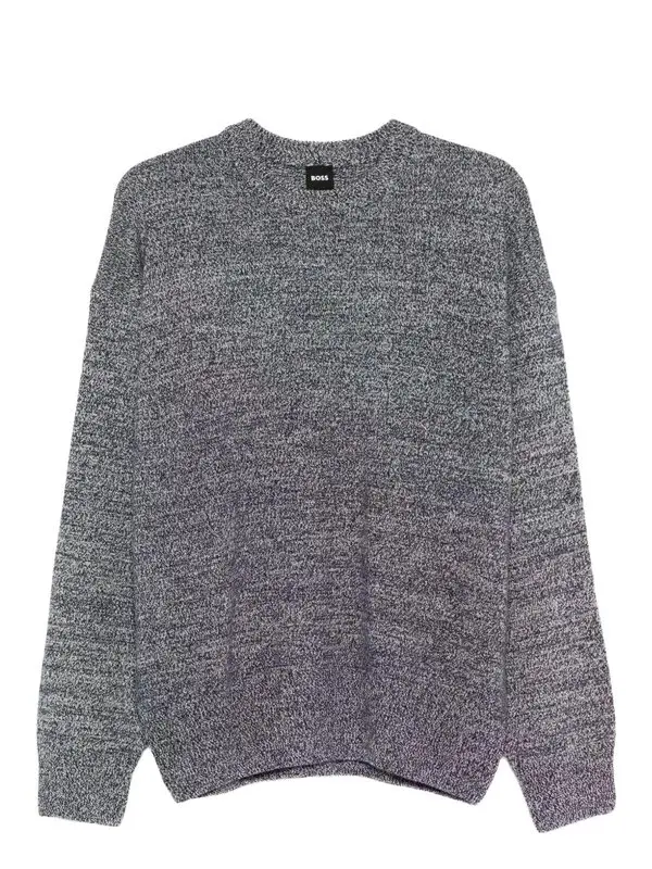 Hugo Boss Speckled Crew-neck Sweater - Grey