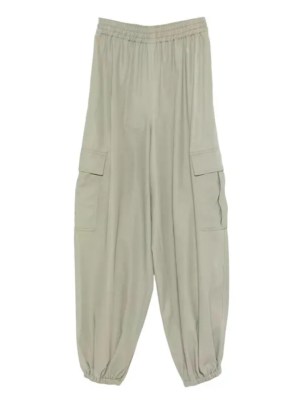 Max Mara Elasticated Hem Trousers - Green