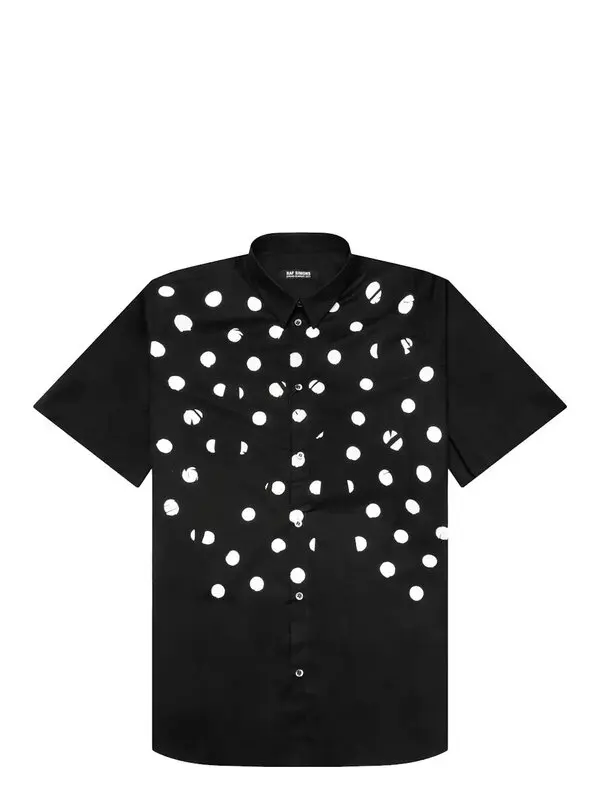 Raf Simons Polka-dot Print Shirt - Black