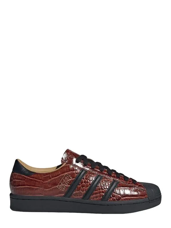 Adidas Superstar Vintage Croc Sneakers - Fox Brown/core Black/gold Beige