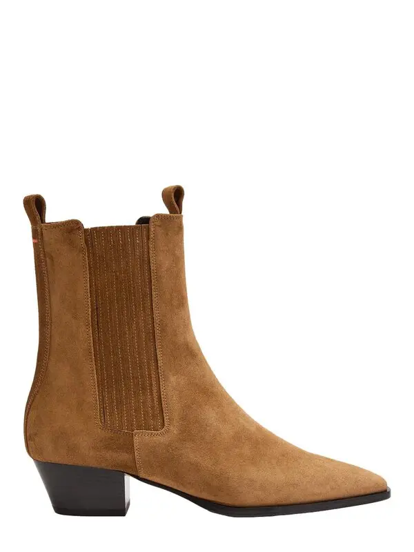 AeydĒ Agata 35 Suede Ankle Boots - Tan