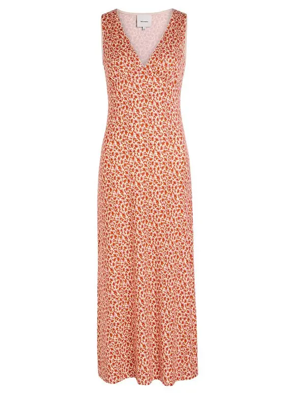 REFORMATION Floral-print Stretch-jersey Midi Dress - Pink