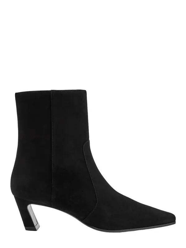 STUART WEITZMAN Stassi 50 Suede Ankle Boots - Black