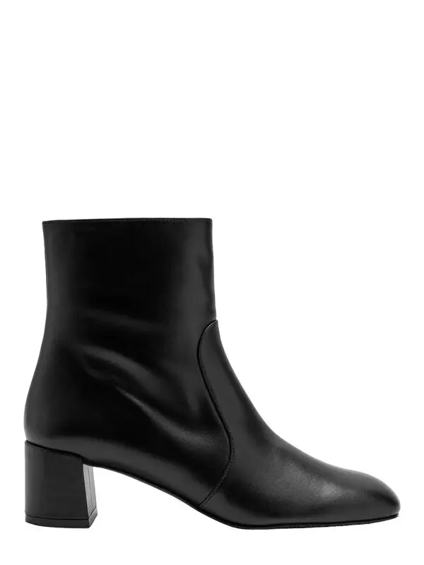 STUART WEITZMAN Maeve 50 Leather Ankle Boots - Black