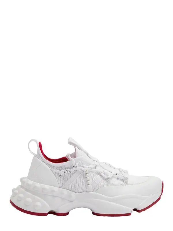 CHRISTIAN LOUBOUTIN Trailnrun Panelled Mesh-knit Sneakers - White