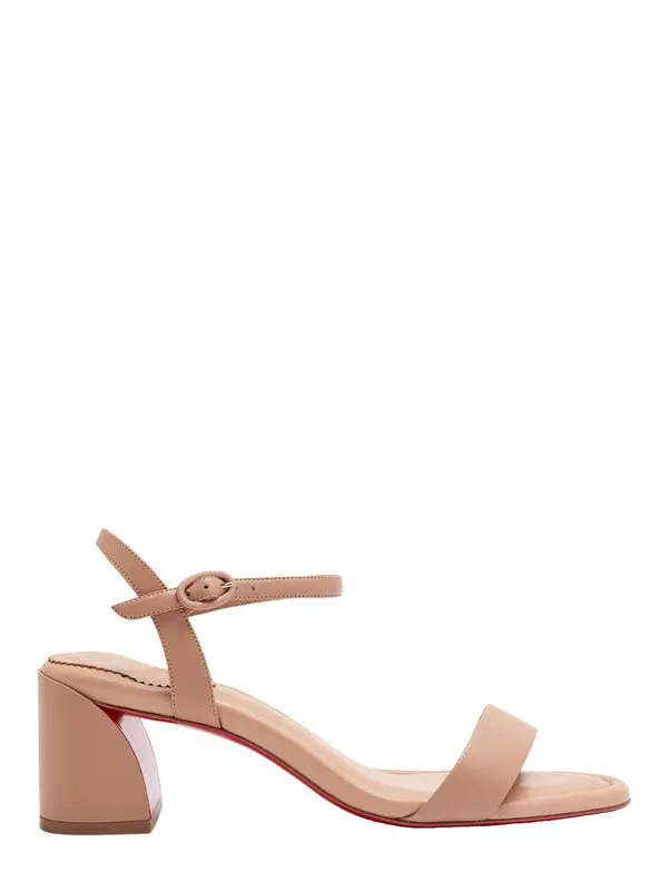 CHRISTIAN LOUBOUTIN Miss Jane 55 Leather Sandals - Rose