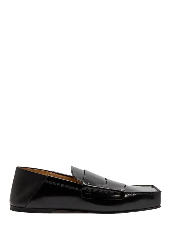 Jacquemus Les Carre Patent Leather Loafers - Black