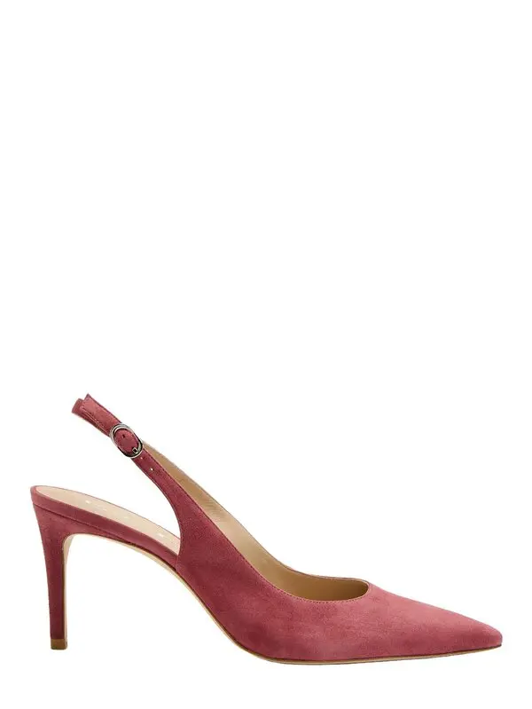 STUART WEITZMAN Suede Slingback Pumps - Pink