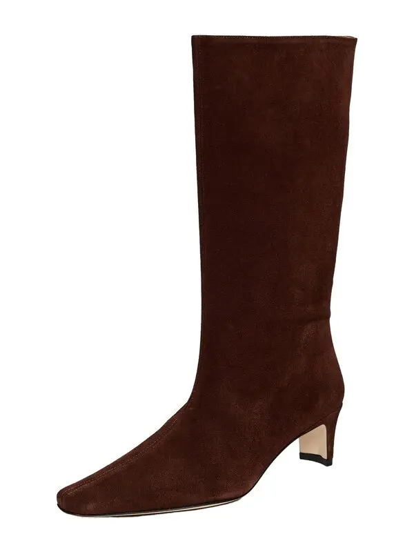 Staud Mid-calf Wally Boots - Mahogany