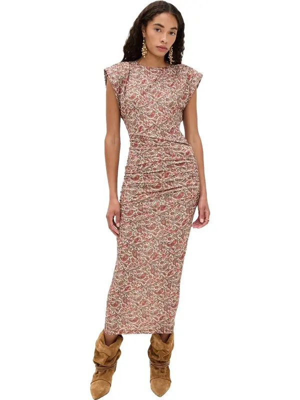 Isabel Marant Donna Paisley Print Maxi Dress - Rust