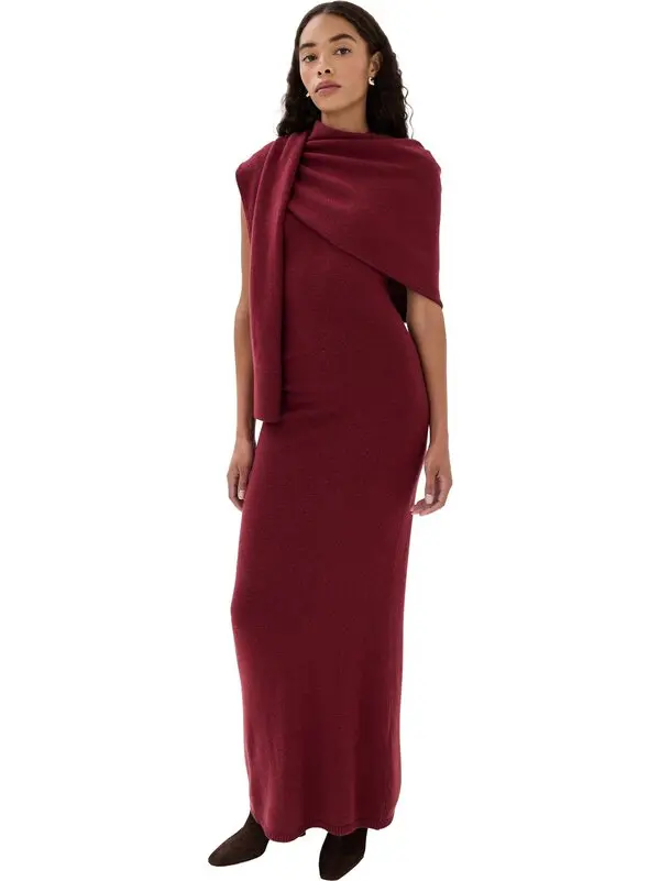Simkhai Hathaway Midi Dress - Cranberry