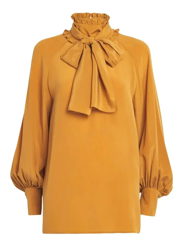 Max Mara X Giuliva Heritage Silk Blouse - Yellow