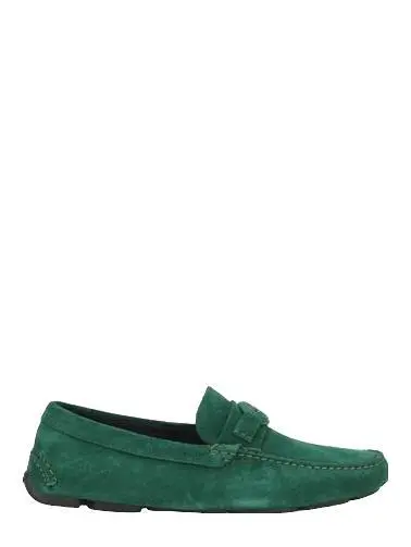 Giorgio Armani Emerald Leather Loafers - Green
