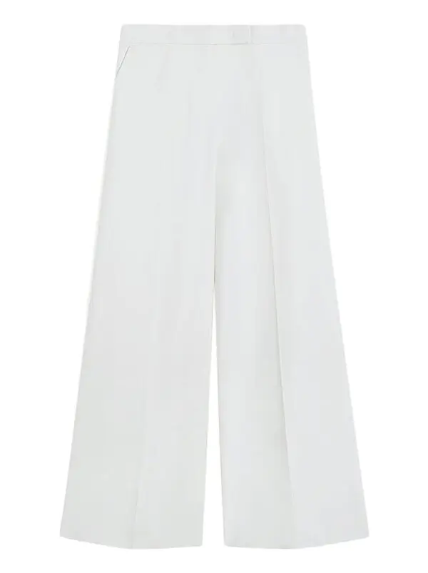 Max Mara Cotton Wide-leg Tailored Pants - White