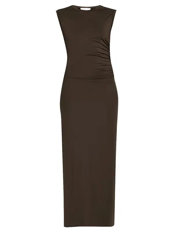 Stella McCartney Fluid Jersey Sleeveless Maxi Dress - Dark Khaki