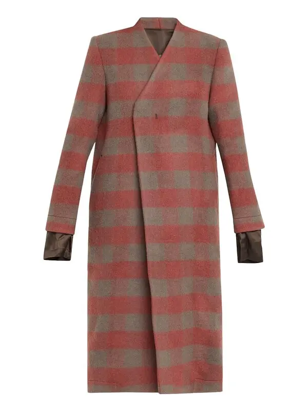 Rick Owens Plaid Outercoat - Rosewood Plaid