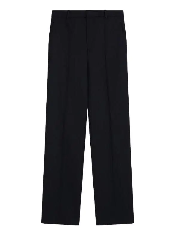 Saint Laurent High-waisted Wool Pants - Blue