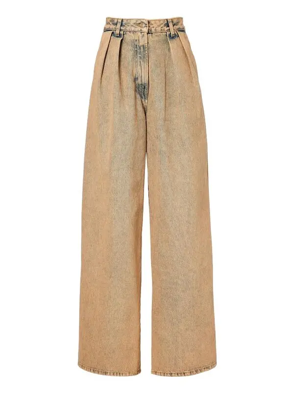 Alanui Wide-leg Jeans - Beige