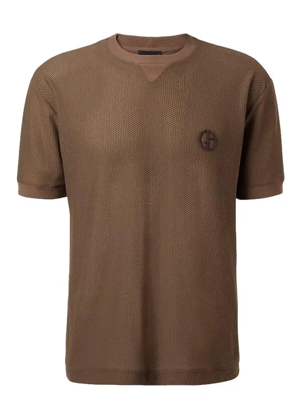 Giorgio Armani Logo T-shirt - Brown