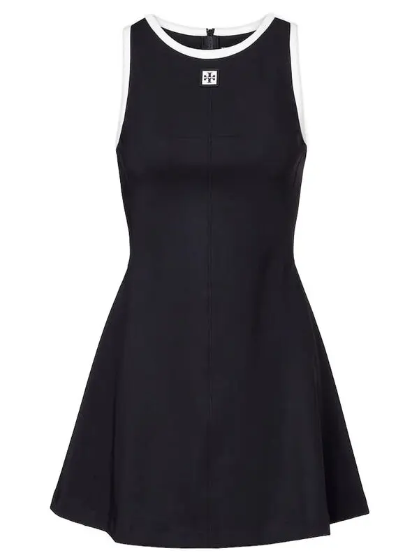 Tory Burch T Monogram Jersey Tennis Dress - Black