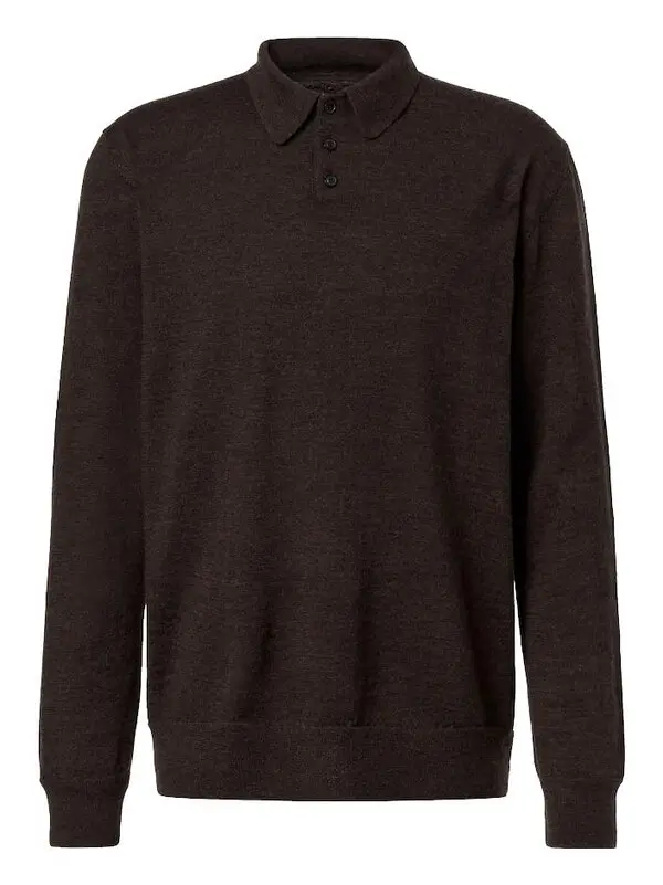 MAISON MARGIELA Wool Polo Sweater - Brown